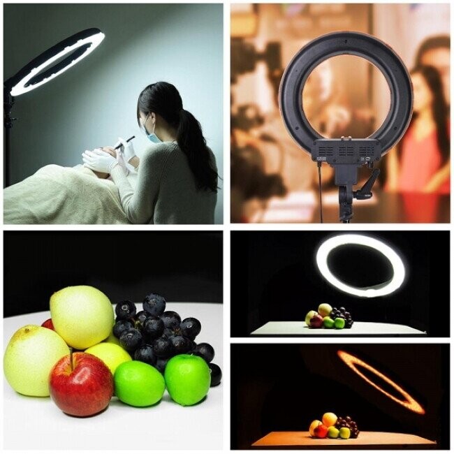 CP 6x LED Selfie 16cm Gredzena Lampa ar galda statīvu USB Barošanu, SIA "SELENA L"