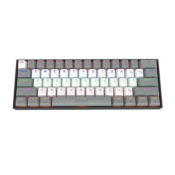 Wireless Mechanical Keyboard Delux KM33 BT RGB (grey&white), SIA "SELENA L"