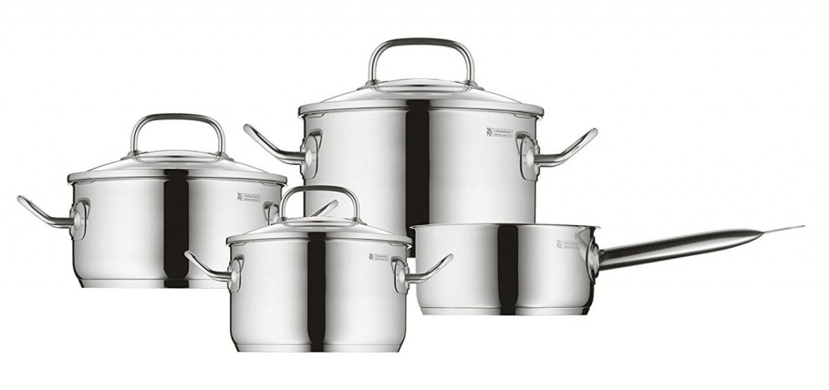 WMF Pot Set, 4 pcs. Profi Plus 1, 20, 16, 24 cm, Cromargan® 18/10 ...